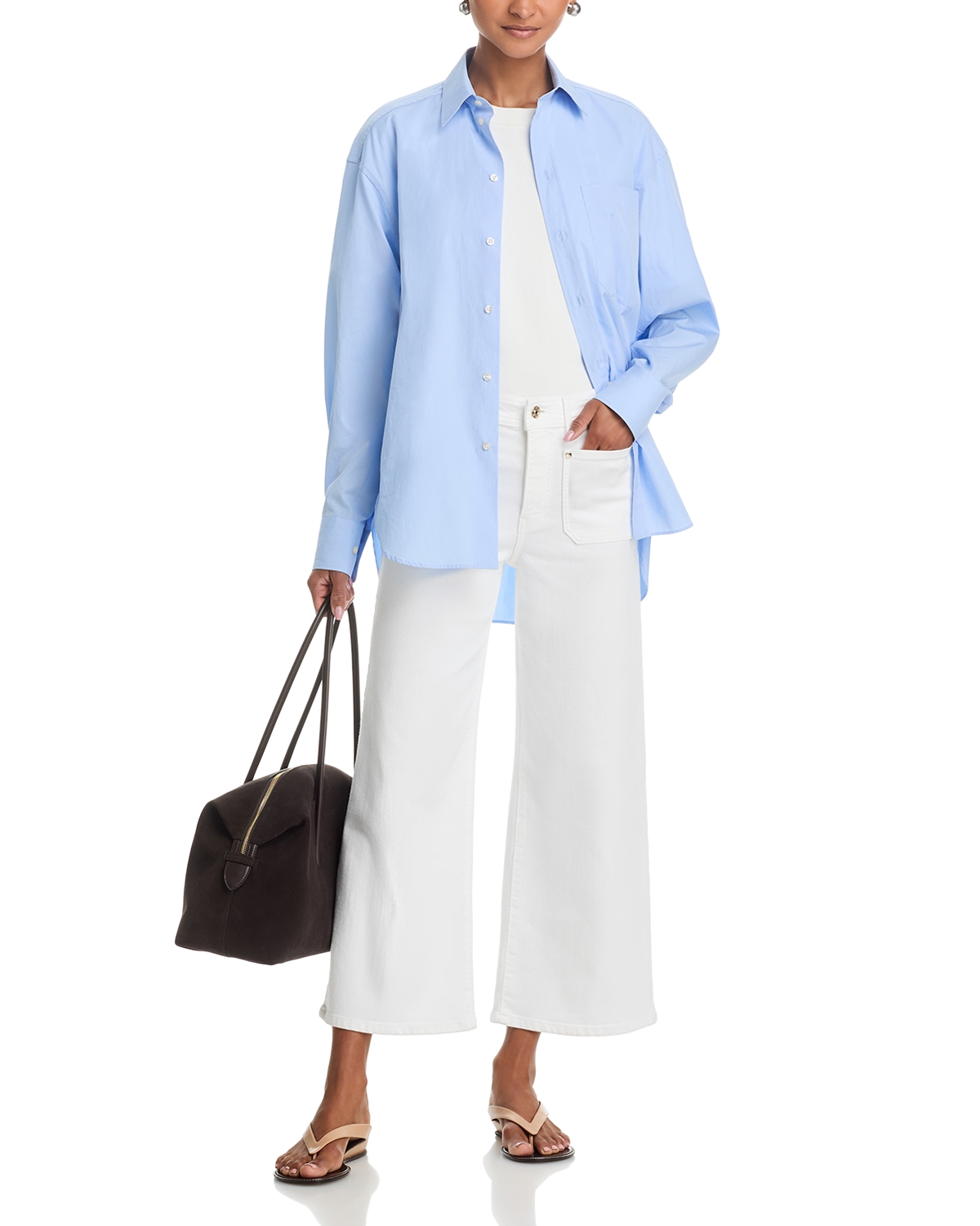 FRAME Le Slim Palazzo Crop Jeans